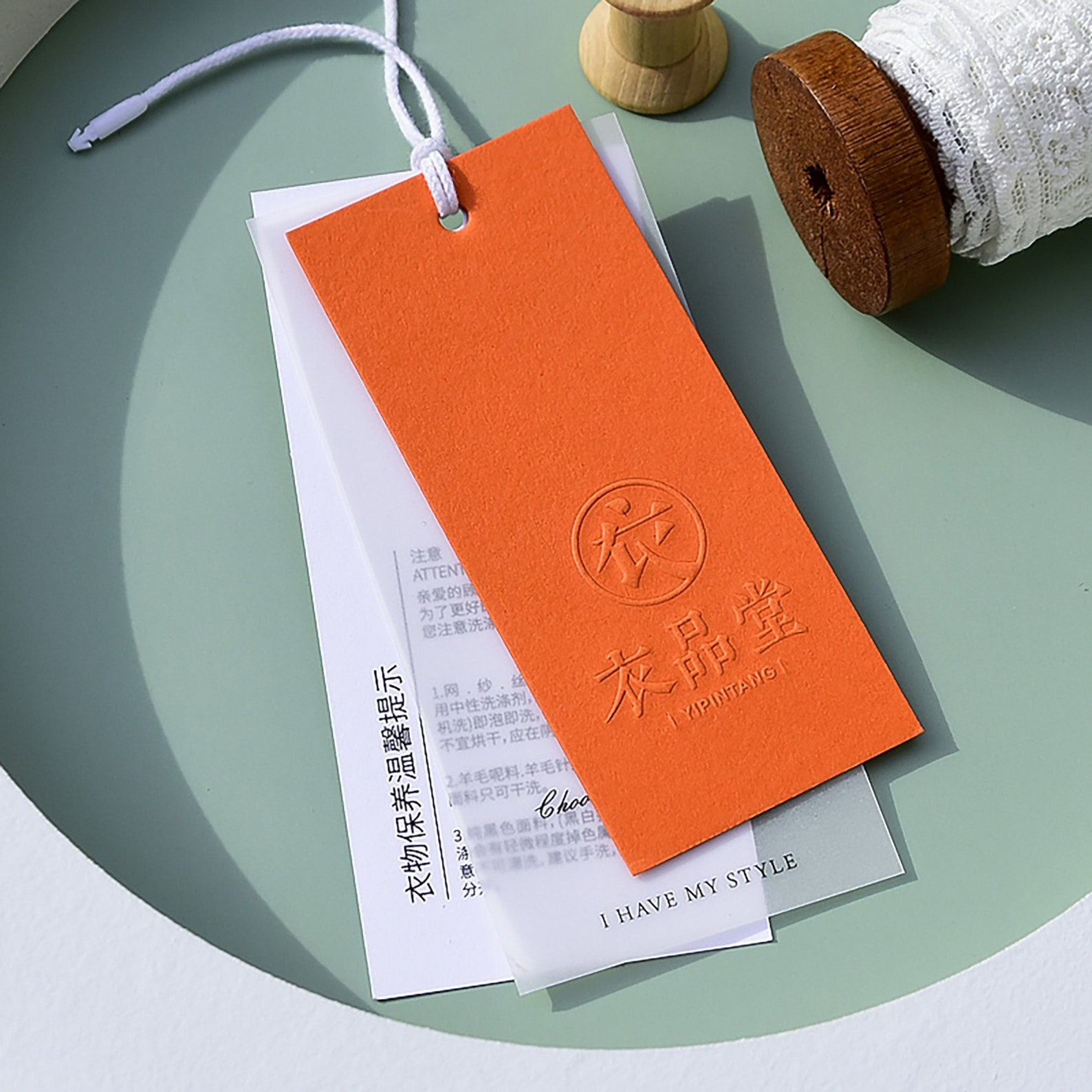 500 Custom Price Tags, Orange Hang Tags Embossed Paper Hang Tags, Swing ...