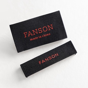 Custom Cotton Sew on Label 1000 Pcs Woven Labels High Density Sewing ...