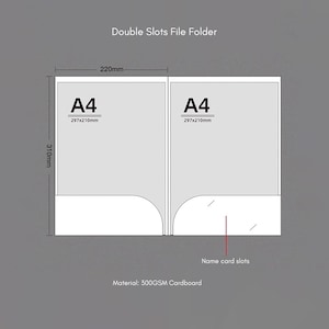 50pcs Custom Document Folder, File Folder, Tab Folder, Catalog Sleeve ...