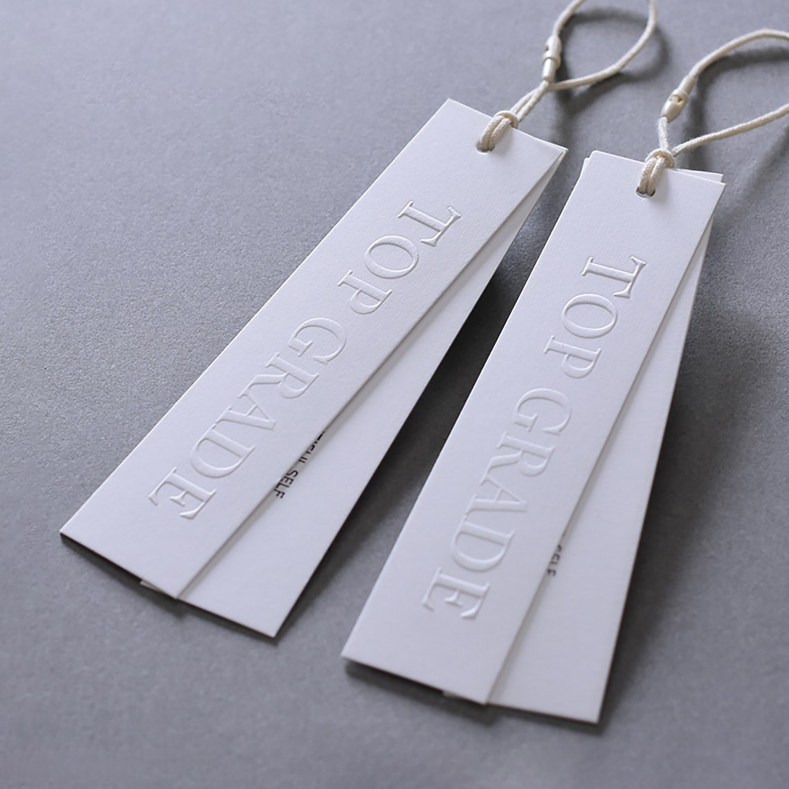 500 Custom Pure White Hang Tags Embossing Logo Swing Tags for - Etsy