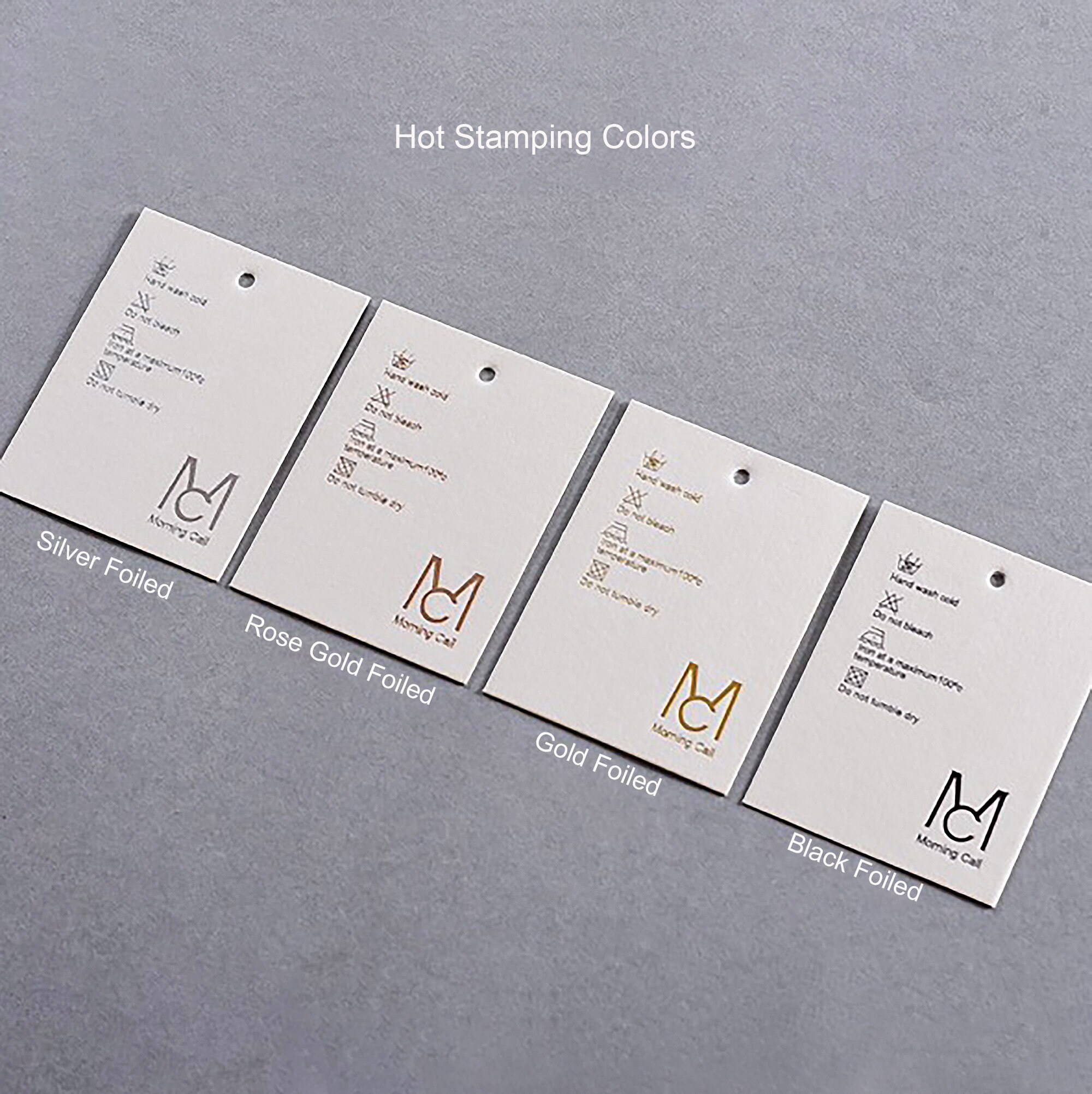 500 Custom Cotton White Hang Tags, Clothing Hang Tags, Price Tags ...