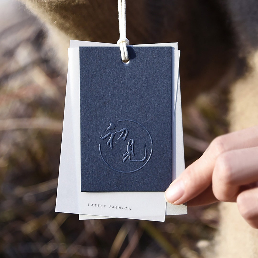 500 Embossing Clothing Hang Tags, Custom Paper Hang Tags, Simple Tags ...