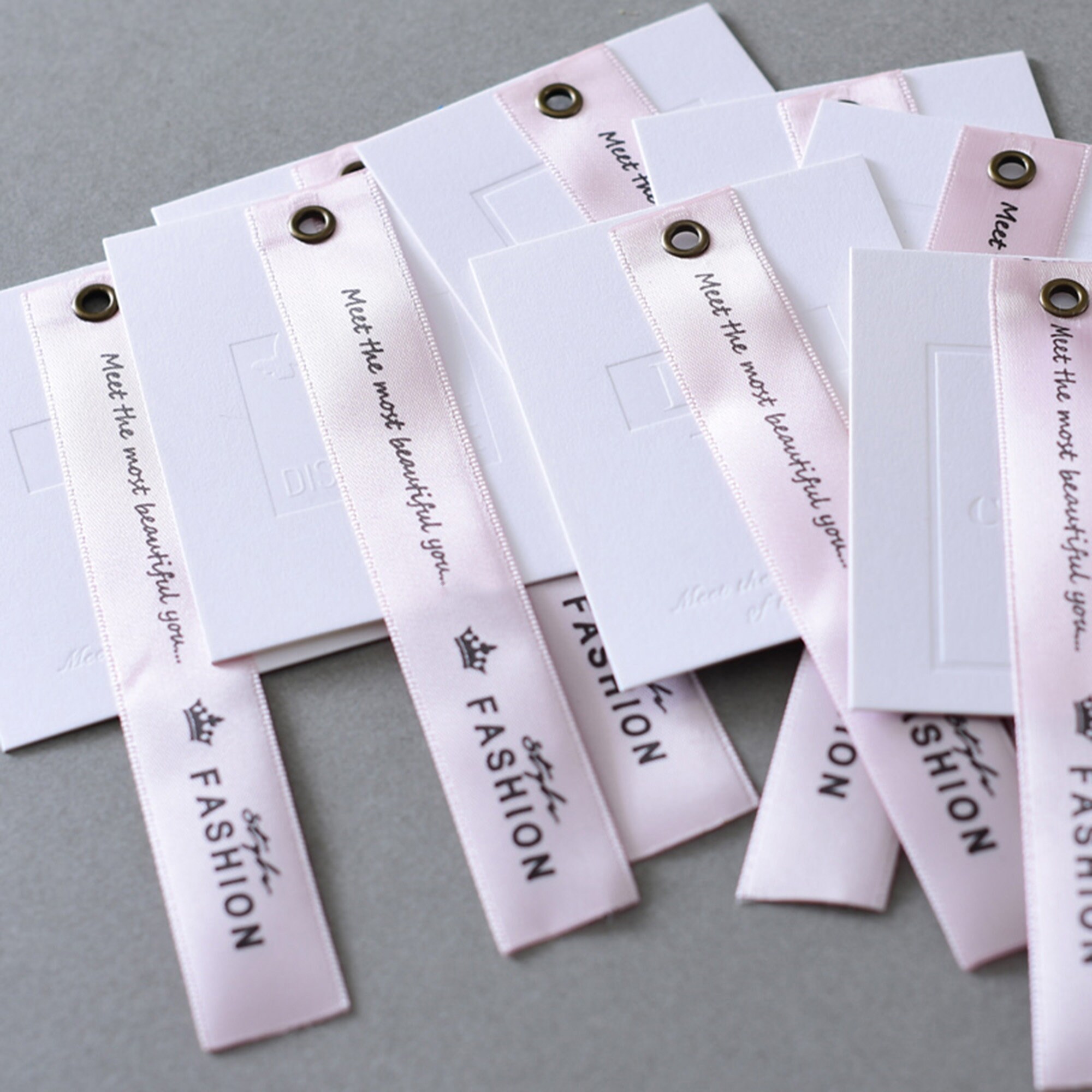1000 Custom Ribbon Tags Custom Clothing Hang Tags With - Etsy