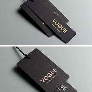 Slim Black Hang Tags Custom 1000 Sets Layer Black Swing Tags Simple ...