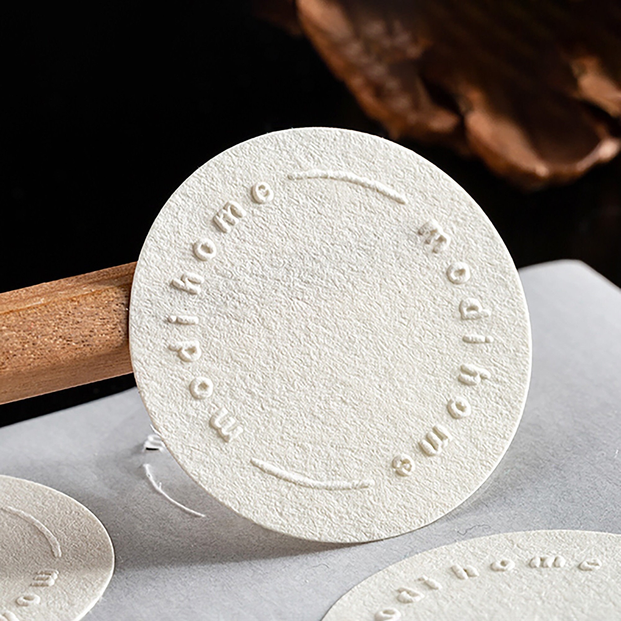 500pcs Custom Embossing Circle Stickers Custom Logo Stickers - Etsy