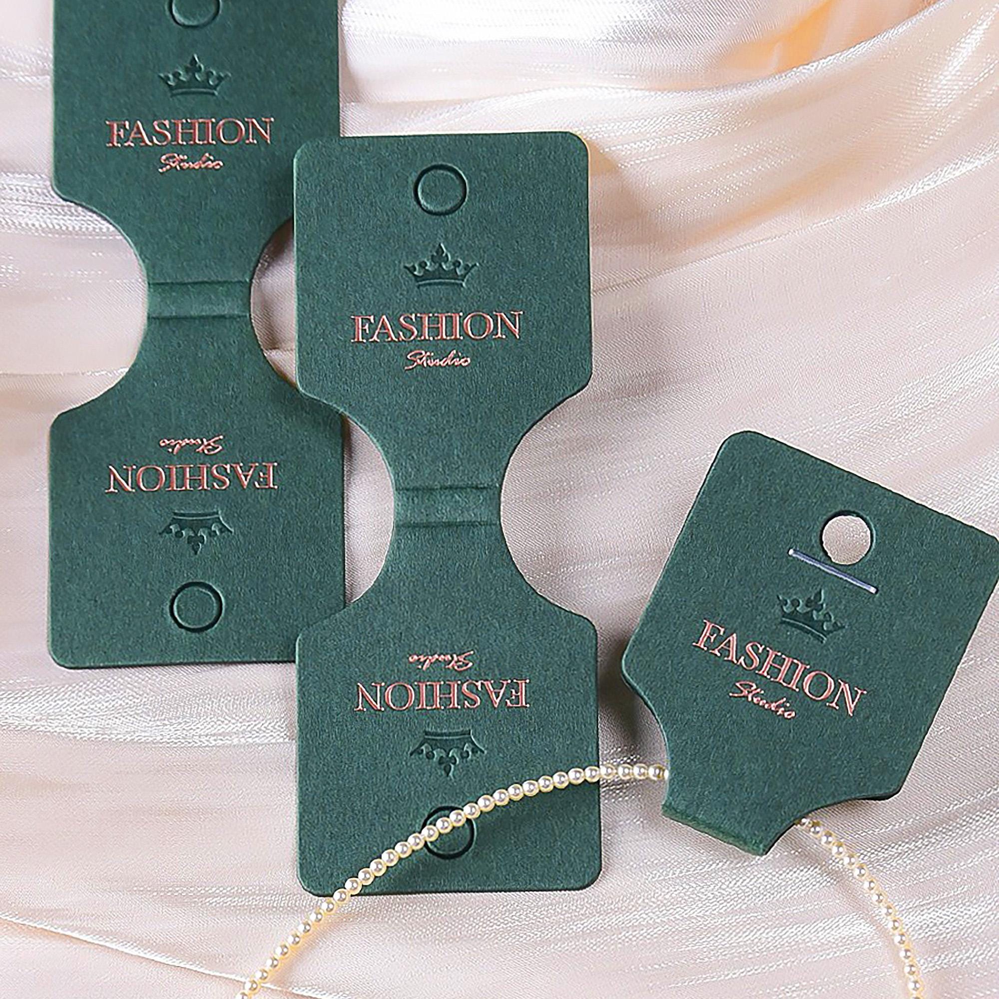 Custom Emerald Jewelry Display Cards 500 Pcs Wholesale Hair Clips Cards ...