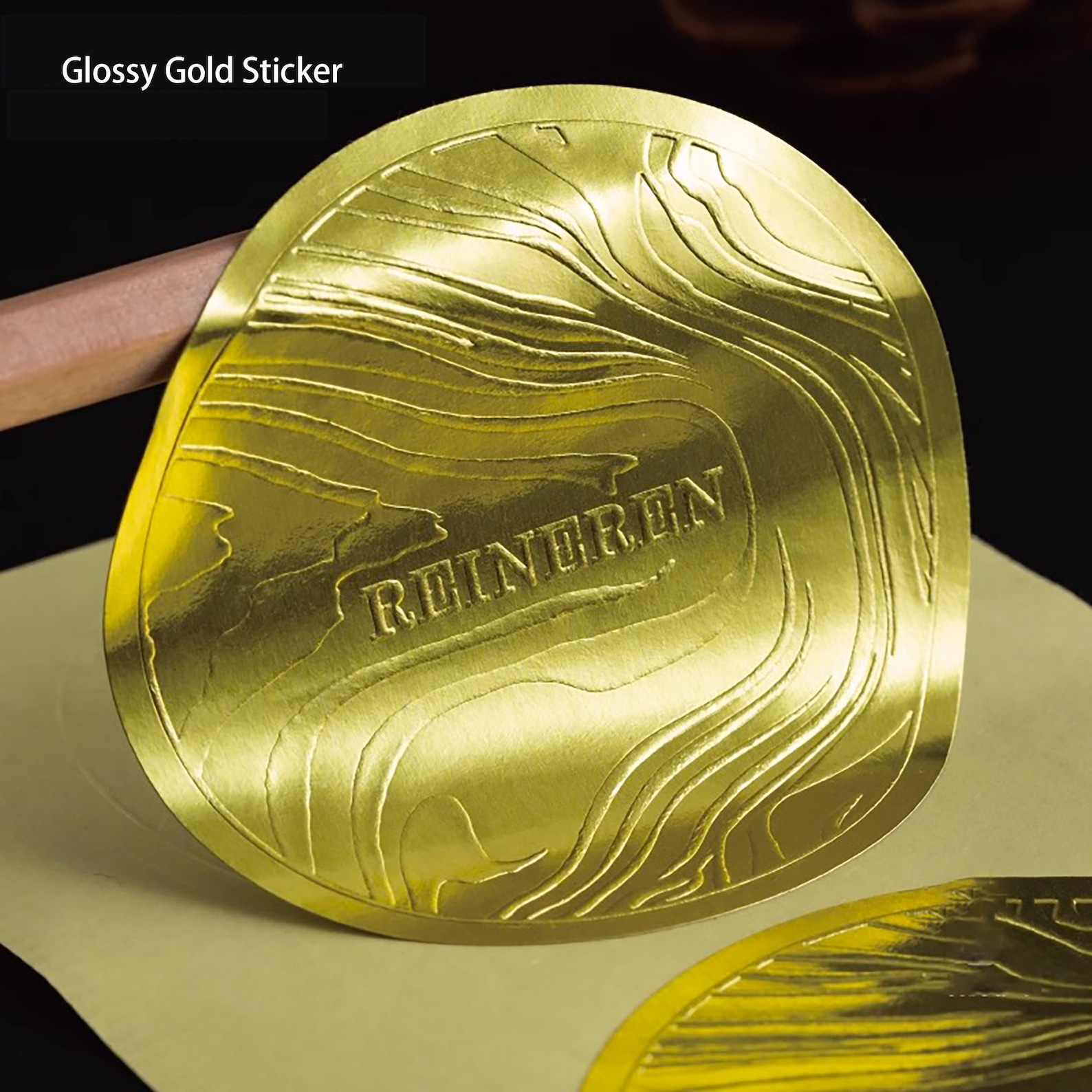 Custom Embossed Stickers, Gold Foil Stickers, Personalized Stickers ...