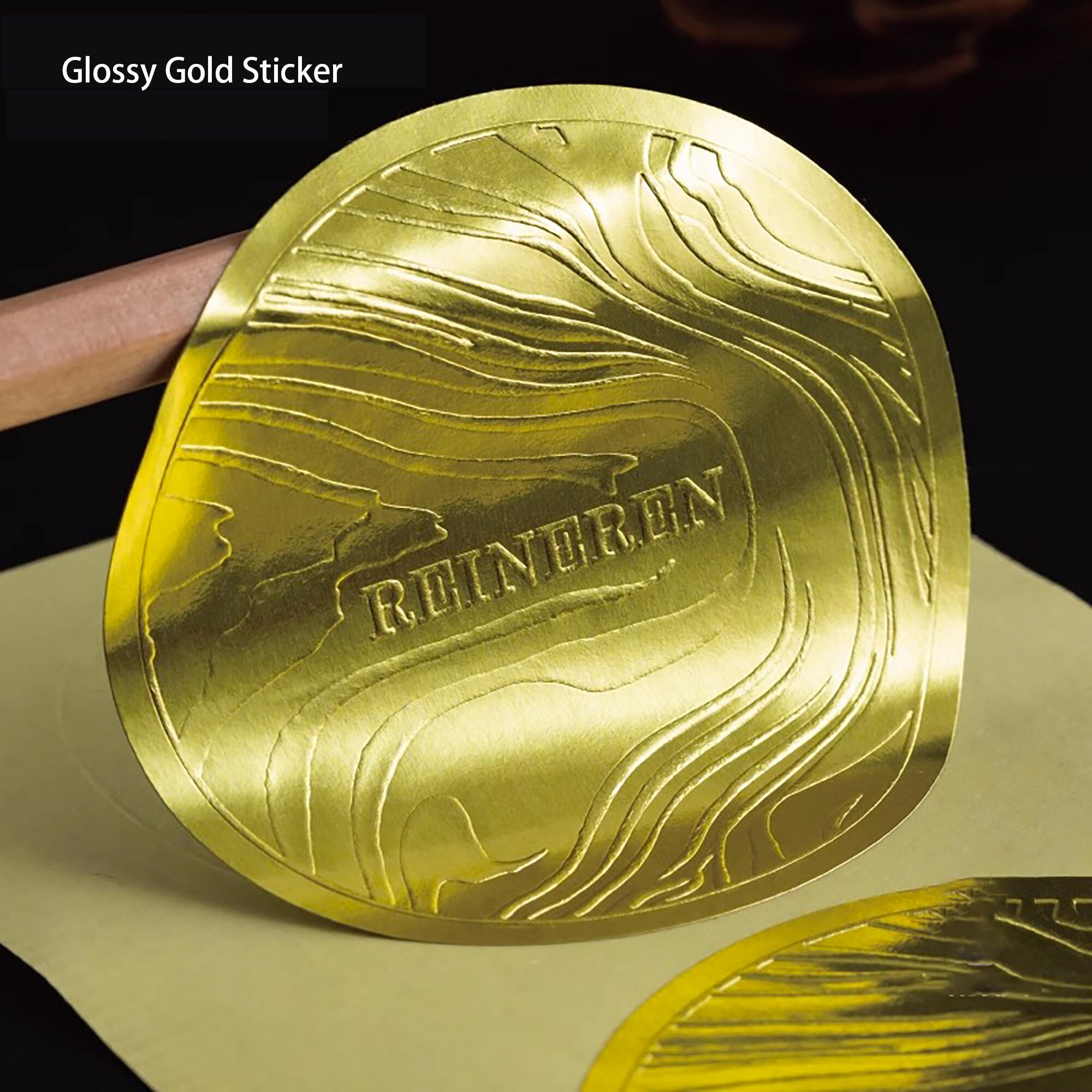 Custom Embossed Stickers, Gold Foil Stickers, Personalized Stickers ...