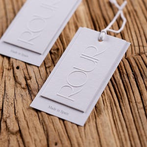 White Swing Tags Custom Logo 500pcs White Clothing Hang Tags Price Tags ...