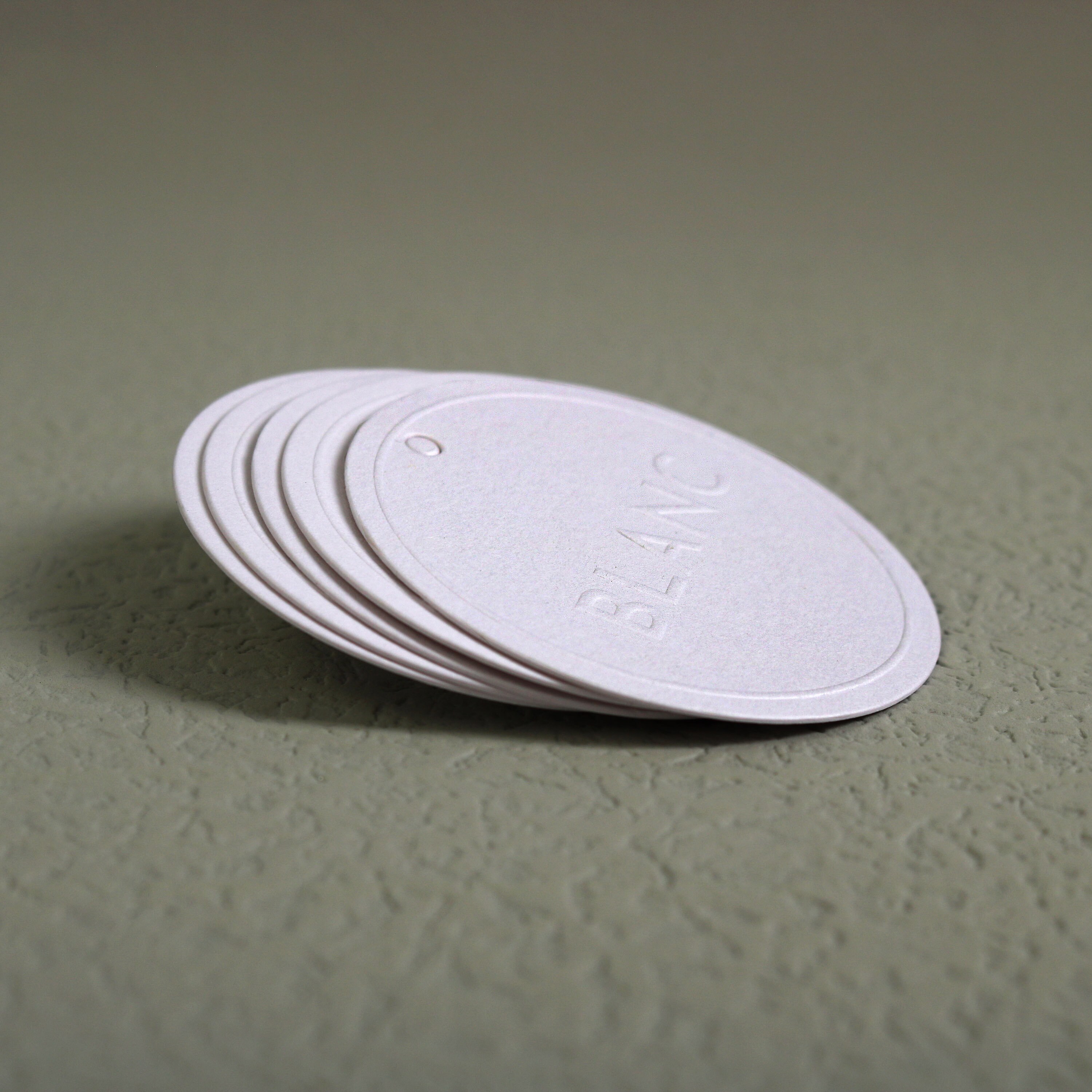 1000 Custom Round Hang Tags, Embossed Swing Tags, Clothing Hangtags ...