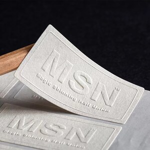 Embossed Sticker 3cm Custom Logo Blind Raised Embossing, Personalized ...