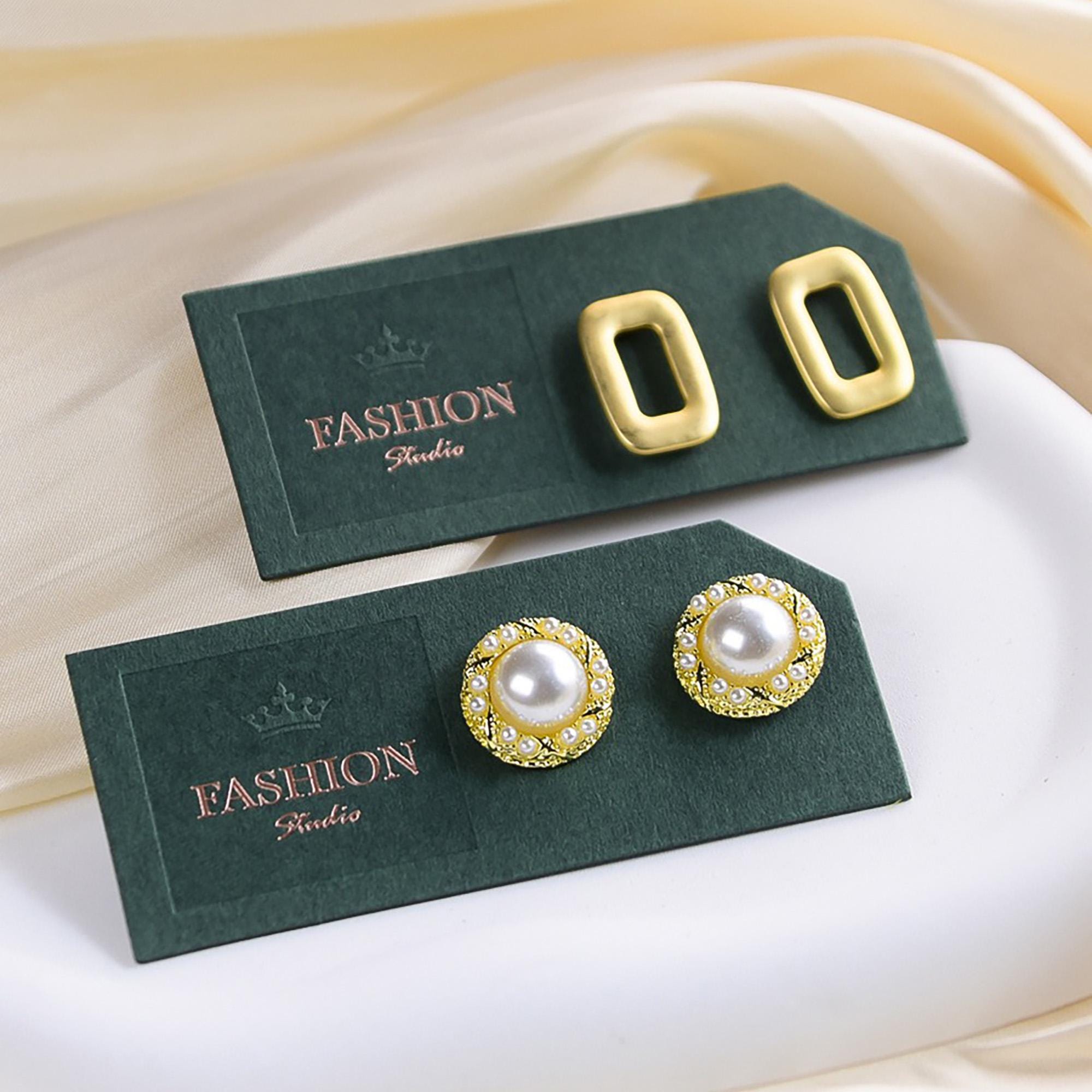 Custom Emerald Jewelry Display Cards 500 Pcs Wholesale Hair Clips Cards ...