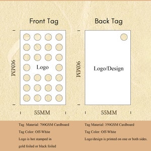 100-1000 Custom Clothing Hang Tags, Garment Tags, Double Tags ...
