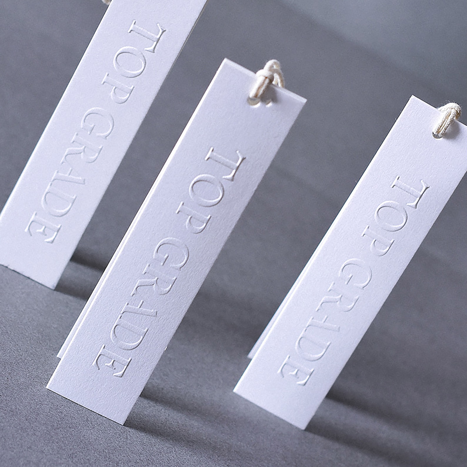 500 Custom Pure White Hang Tags Embossing Logo Swing Tags for - Etsy