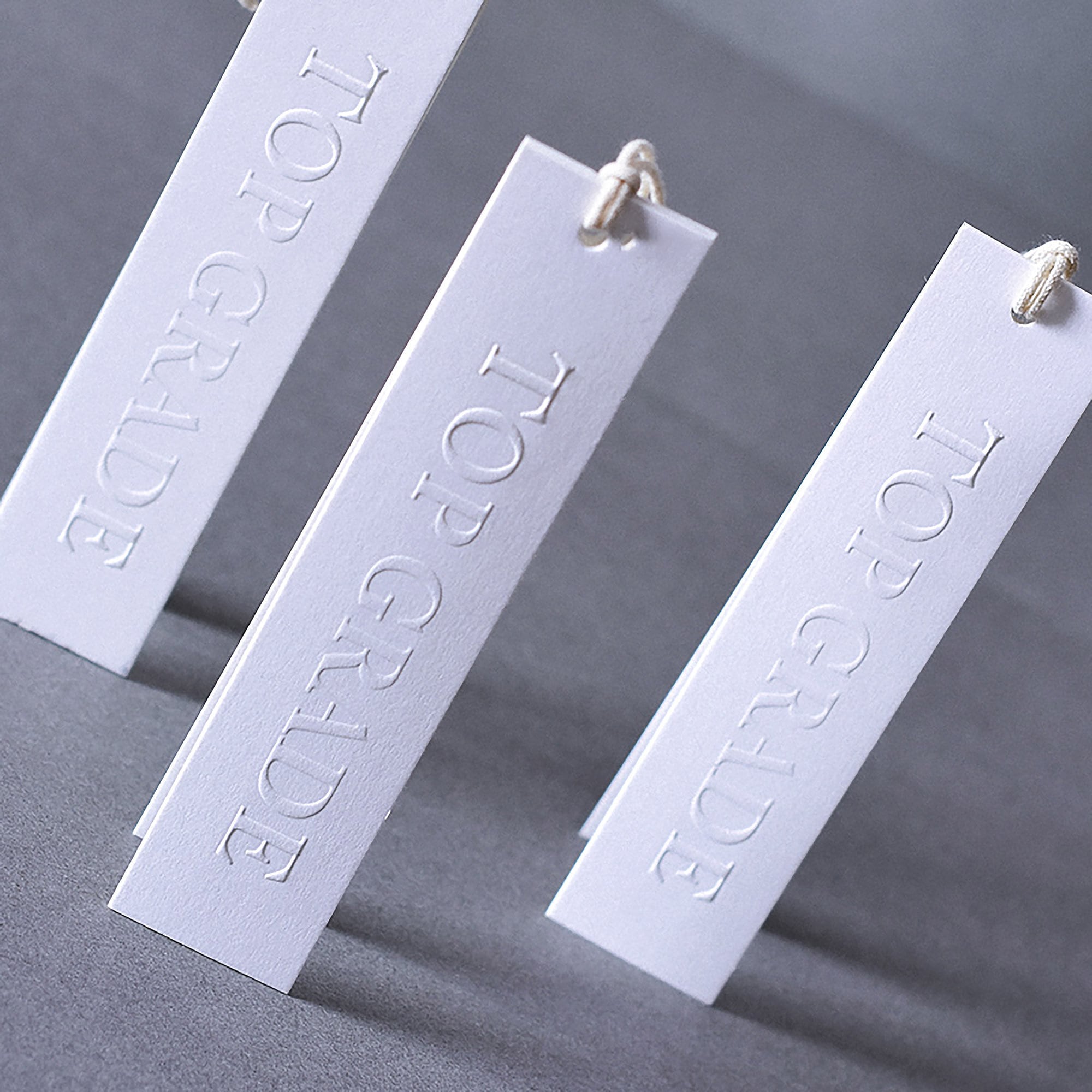 500 Custom Pure White Hang Tags Embossing Logo Swing Tags for - Etsy