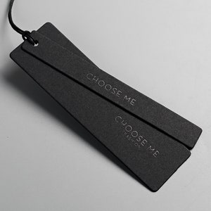 Slim Black Hang Tags Custom 1000 Sets Layer Black Swing Tags Simple ...