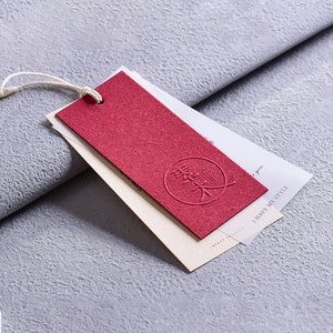 500 Custom Wine Red Clothing Hang Tags Emboss Geschenkanhnger Paper ...
