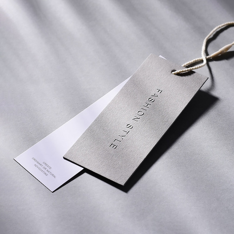 500 Custom Gray Hang Tags Embossing Hang Tags Paper Hang - Etsy