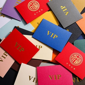 50pcs Gift Card Envelopes 7x10cm Custom VIP Card Envelopes 26 Colors ...