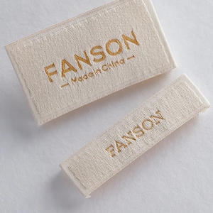 Custom Sew on Labels 1000pcs Collar Labels Cotton Woven Labels Soft ...