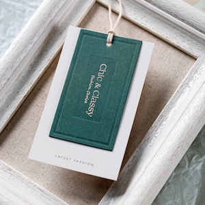 Custom Green Hang Tags 500 Pcs Swing Tags Clothing Hang Tags Custom ...