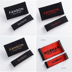 Custom Sew on Labels 1000pcs Collar Labels Cotton Woven Labels Soft ...