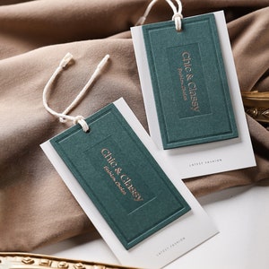 Custom Green Hang Tags 500 Pcs Swing Tags Clothing Hang Tags Custom ...