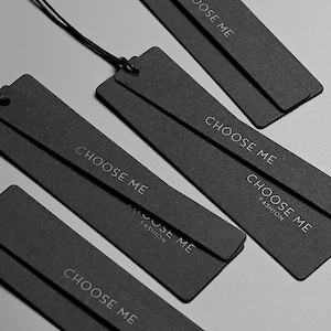 Slim Black Hang Tags Custom 1000 Sets Layer Black Swing Tags Simple ...