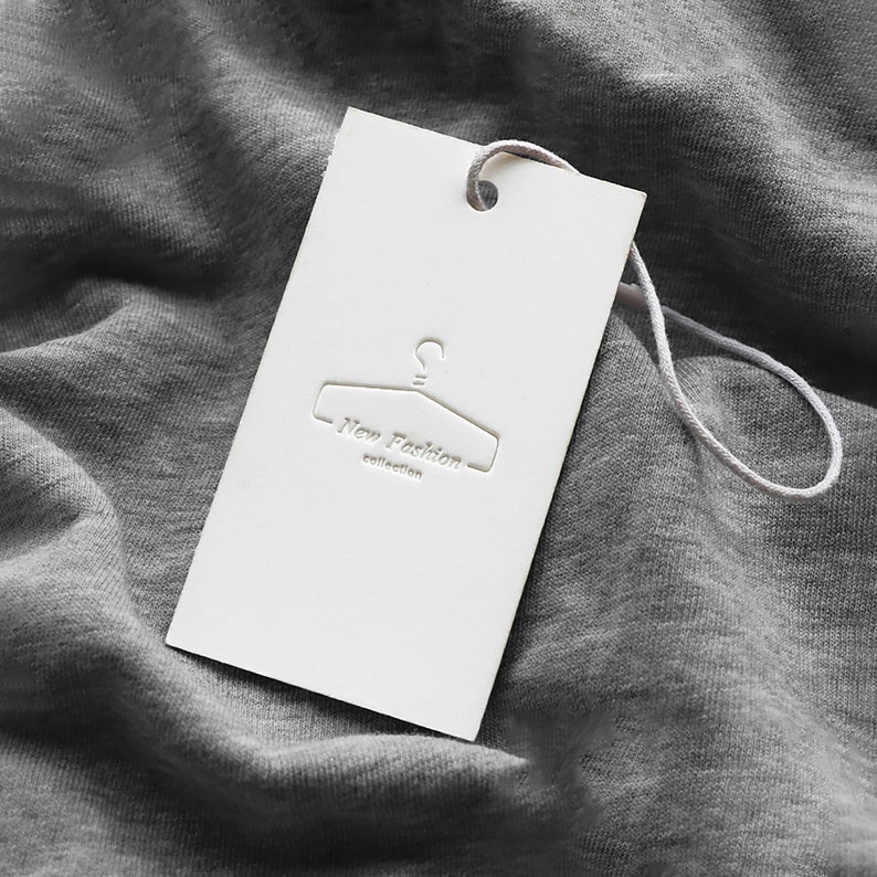 100 Custom Embossed Clothing Hang Tags Simple Swing Tags - Etsy
