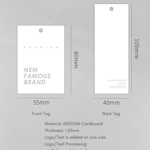 Cotton Hang Tags 1000pcs Custom Hang Tags, Thick Hang Tags, Double Hang ...