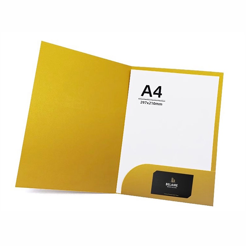 50pcs Custom Document Folder, File Folder, Tab Folder, Catalog Sleeve ...