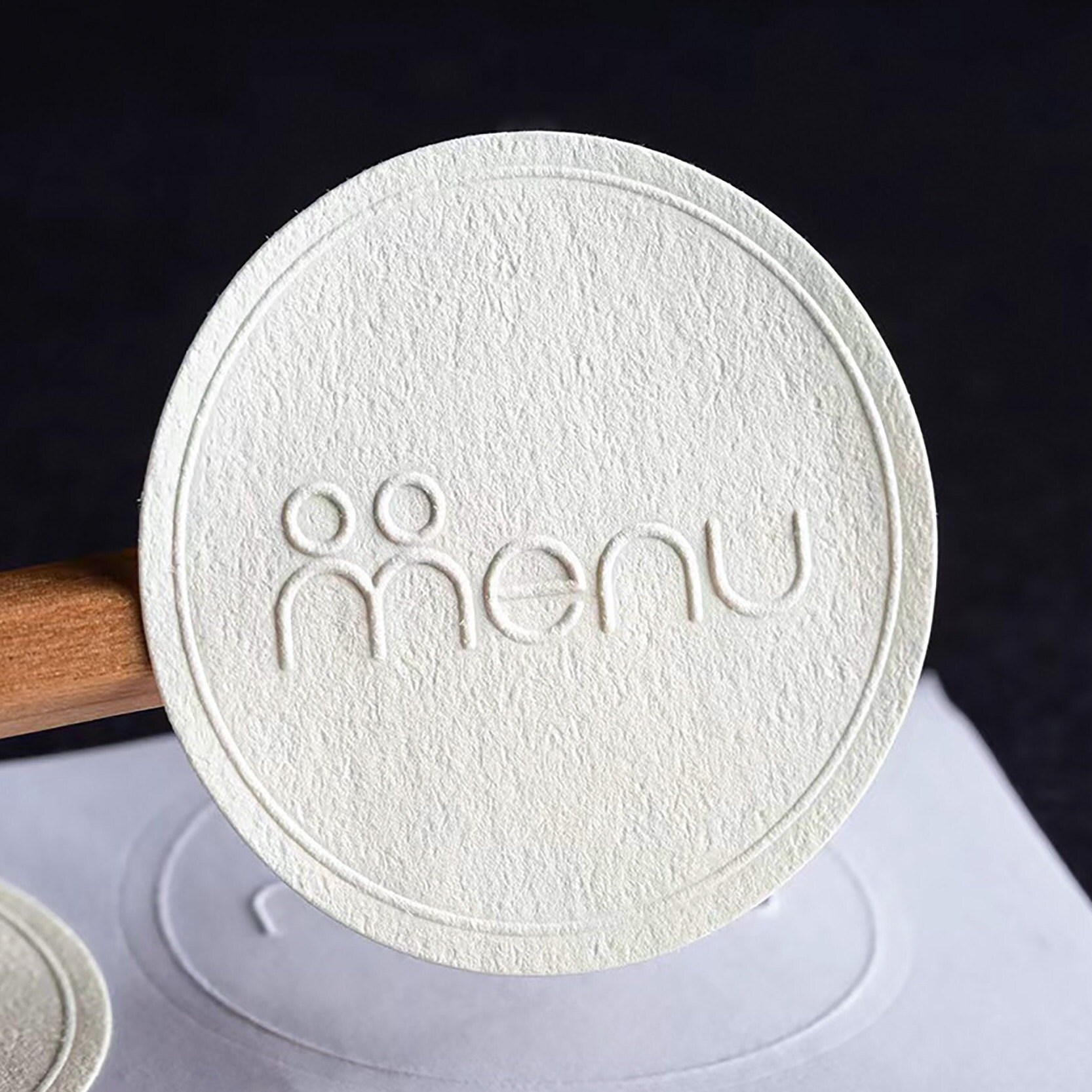 Embossed Sticker 3cm Custom Logo Blind Raised Embossing, Personalized ...