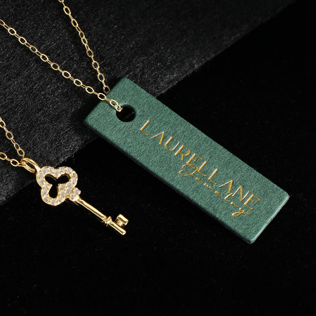 500 Custom Jewelry Hang Tags, Emerald Mini Jewelry Tags, Gift Tags ...