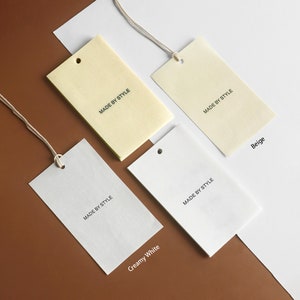 100 Custom Simple Hang Tags Canvas Swing Tags, Fabric Hang Tags for ...