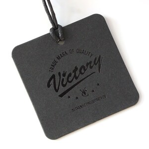 1000 Custom Hang Tags Matte Black Thick Cardboard Hang Tags Clothing ...