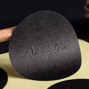 200 Custom Black Embossing Stickers Logo Stickers Custom Business ...