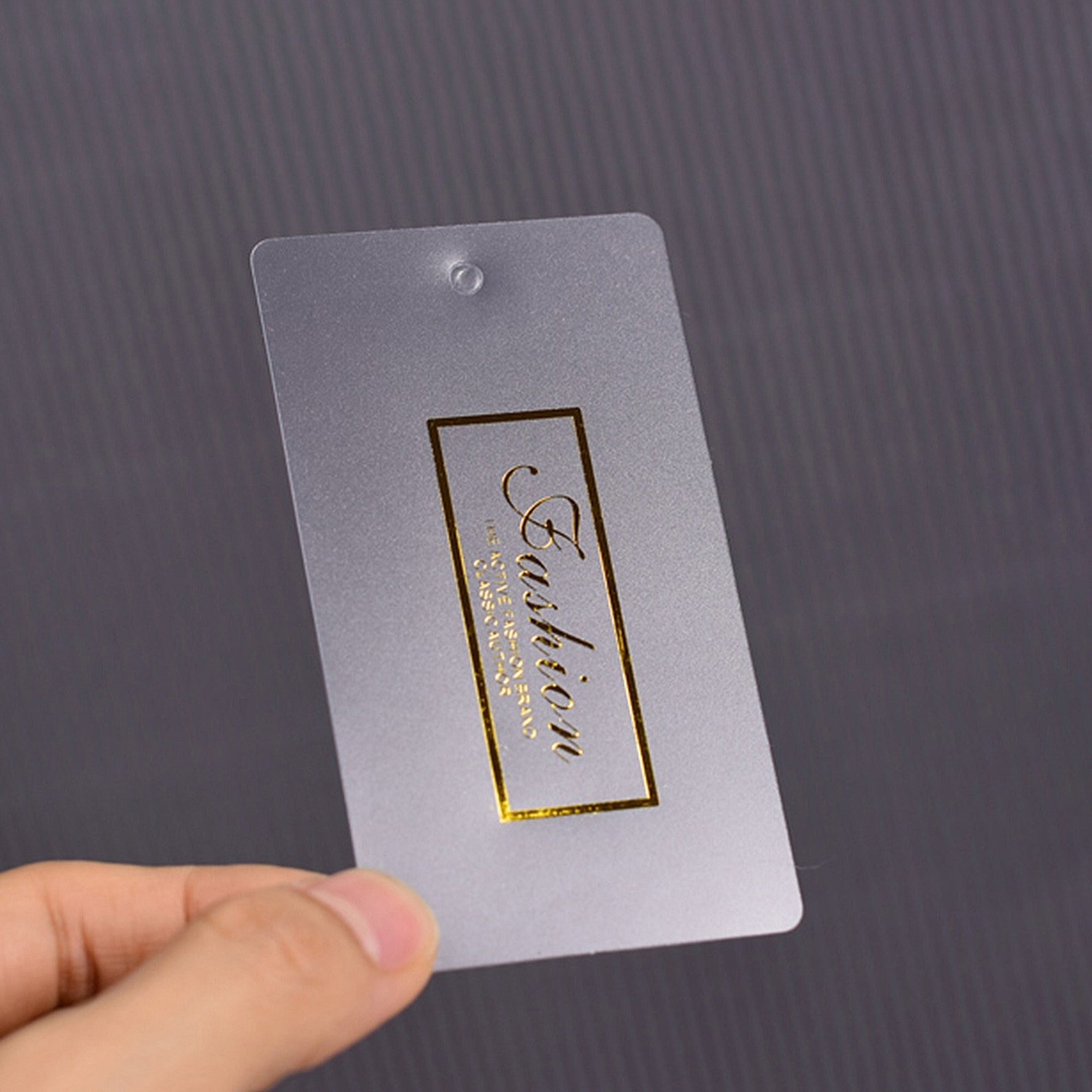 1000 Custom PVC Hang Tags Swing Tags, Semi-transparent Tags Wedding ...