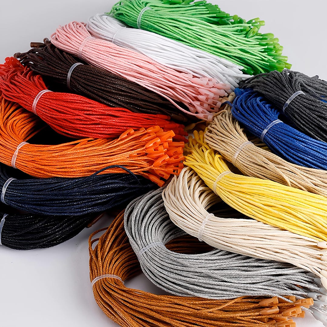 500pcs Wax Cord Hang Tag Strings Hang Tags Cords, Wax Ropes, Hang Tags ...