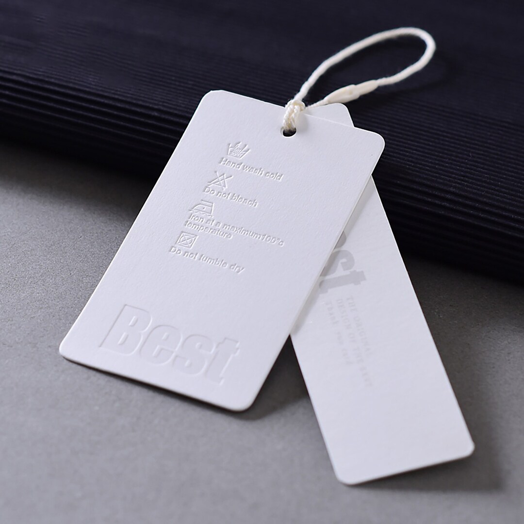 500 White Custom Hang Tags, Pure White Price Tags,gift Tags ...