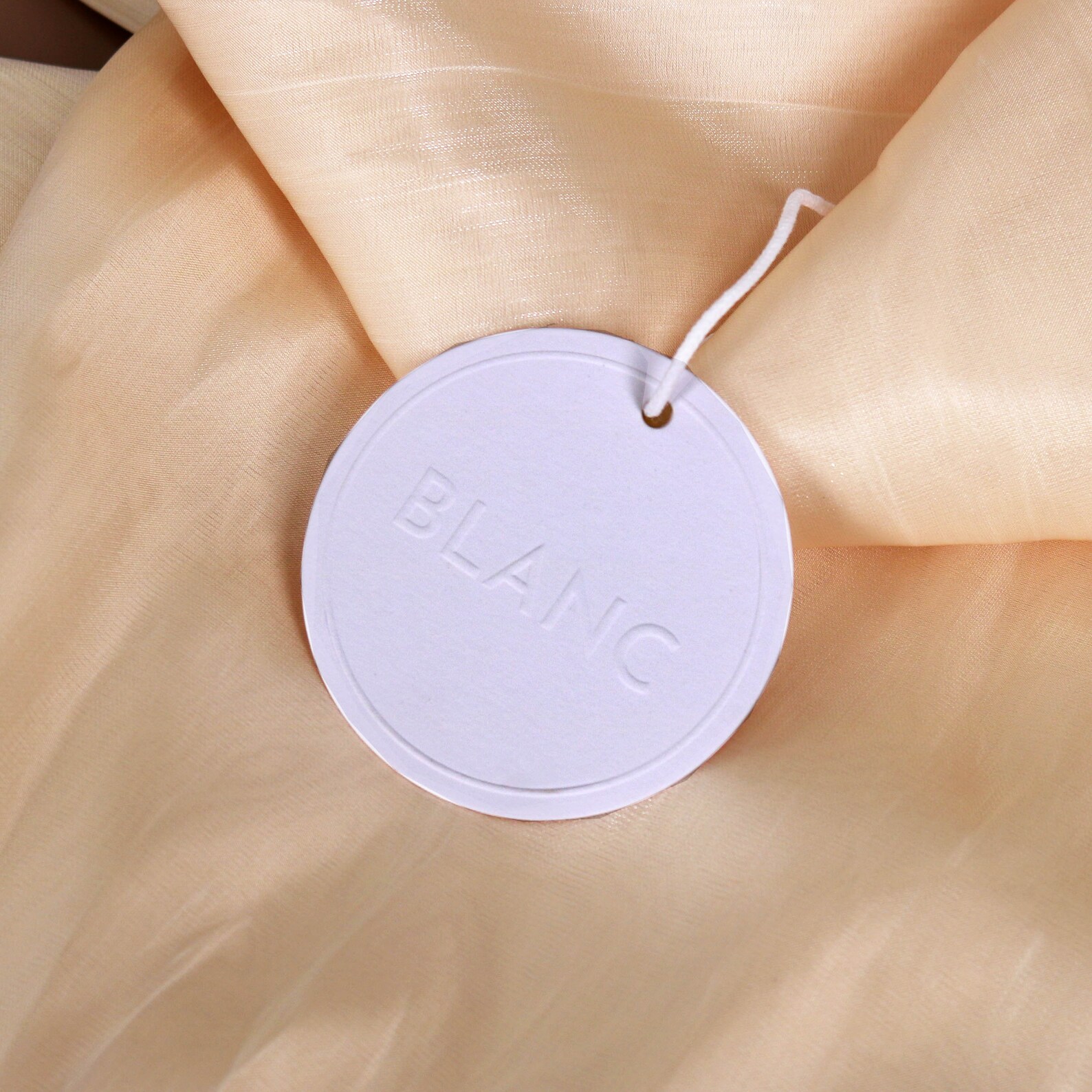 1000 Custom Round Hang Tags, Embossed Swing Tags, Clothing Hangtags ...