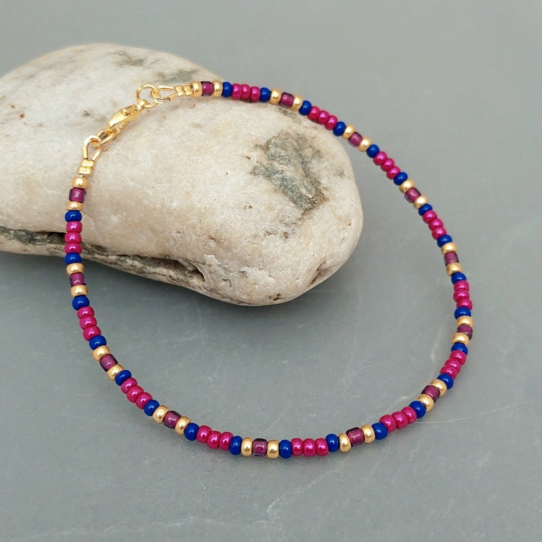Indian Seed Bead Anklet Colourful Indian Ankle Bracelet Vibrant Ethnic Anklet Jewellery Made in ...