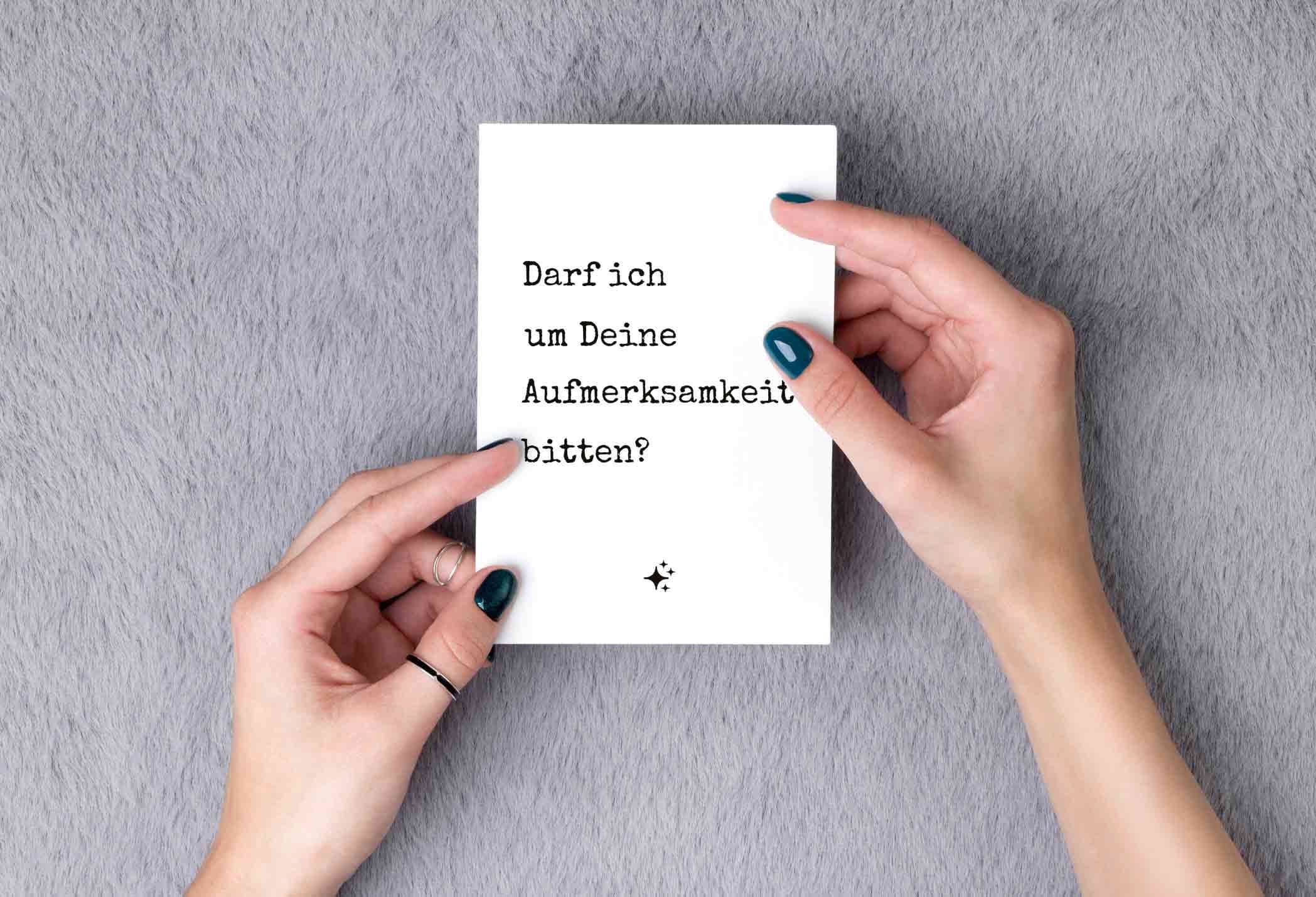 Funny Postcard Card for Attention Minimalist Postcard Recycled Paper - Etsy