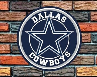 Dallas Cowboys Round Sign - Etsy