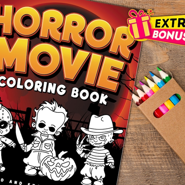 15 Printable Horror Movie Coloring Pages - Etsy Australia