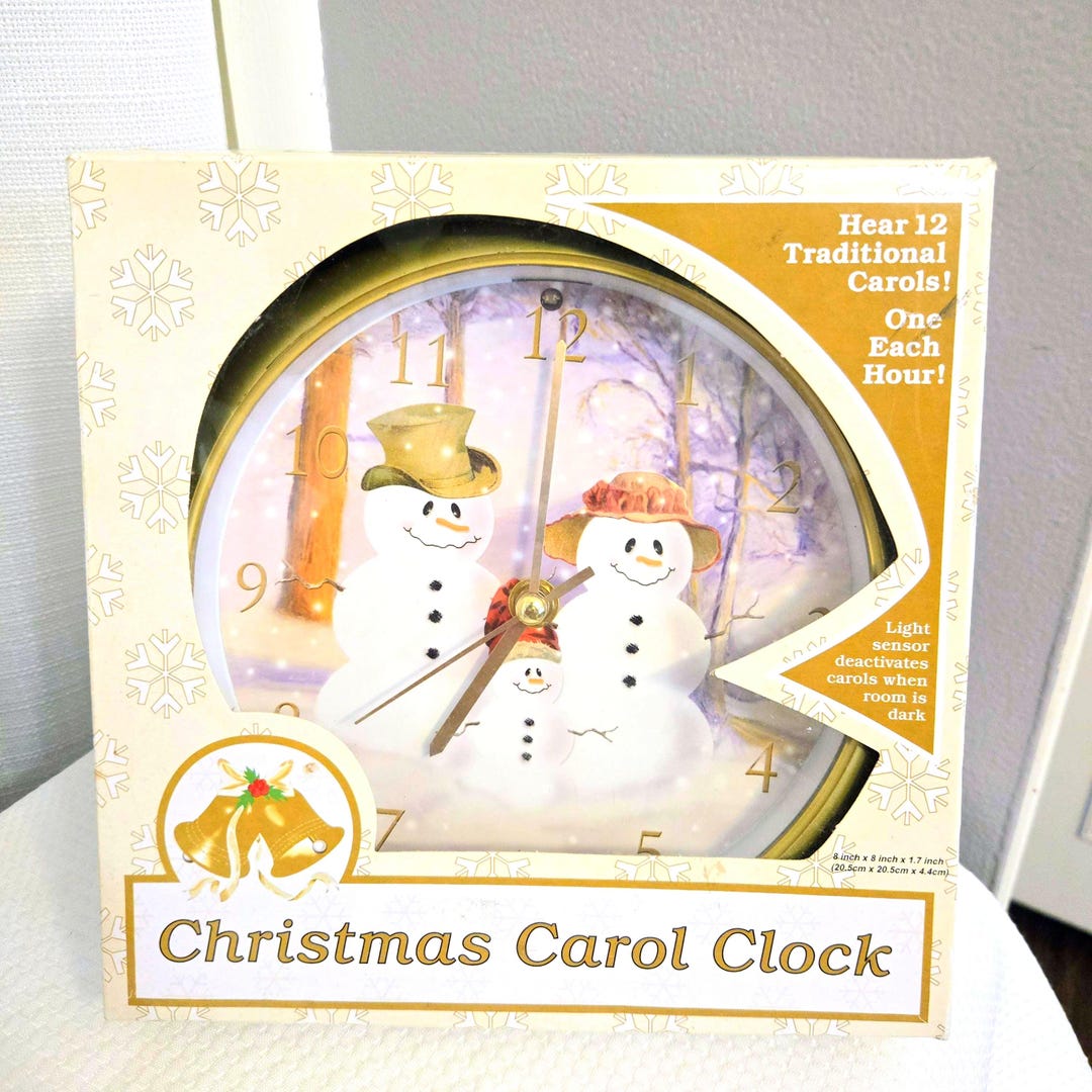 Feldstein Christmas Carol Clock Plays Hourly Carol Light Sensor Tested ...