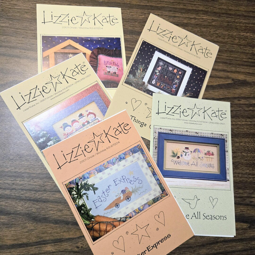 Lizzie Kate Seasonal Cross Stitch Instructions 16-28ct Nativity Easter ...