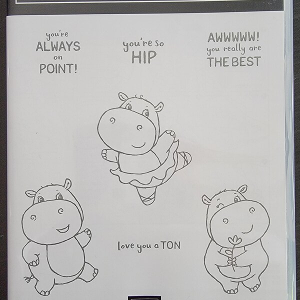 Hippo Stamp - Etsy