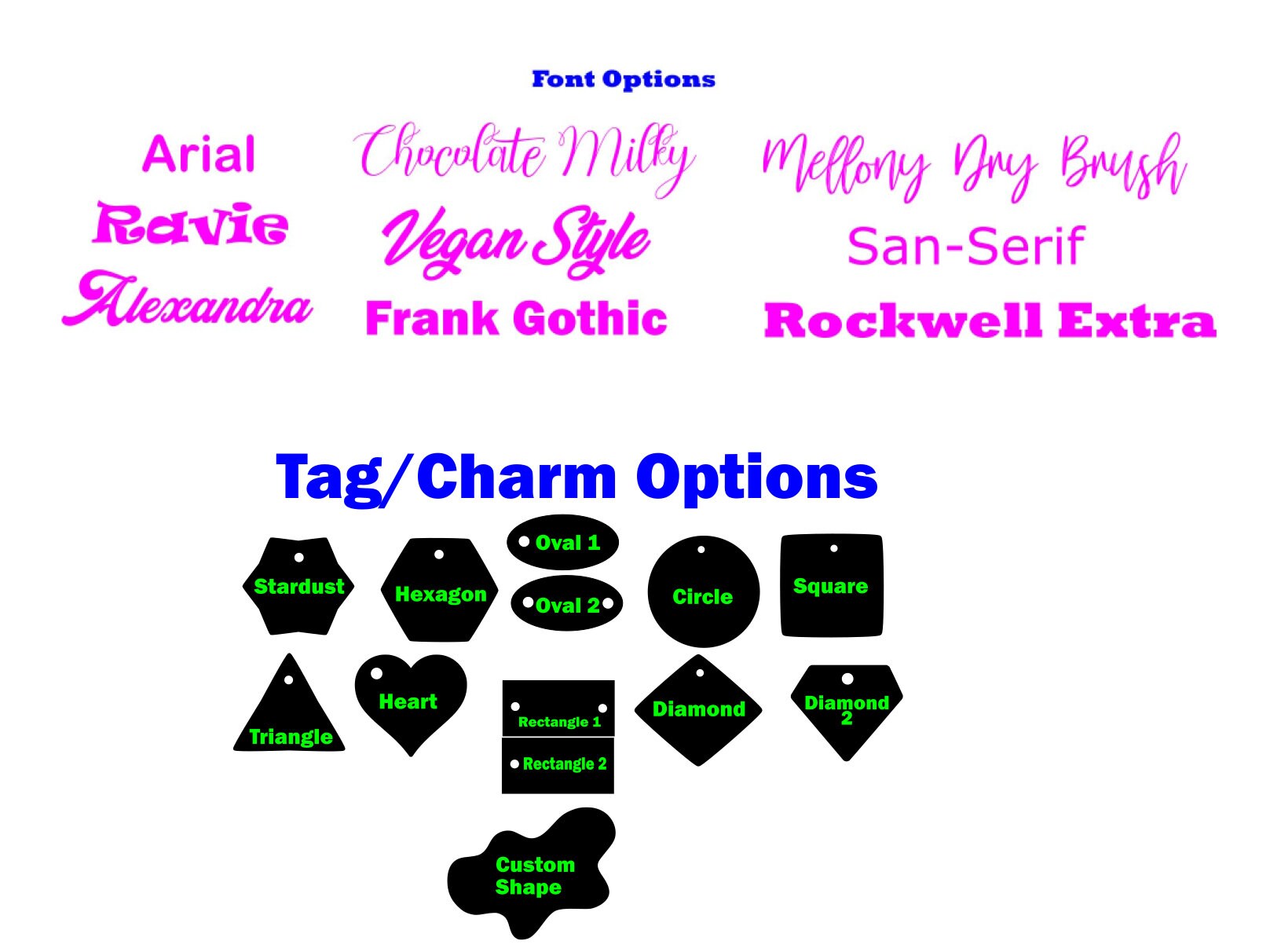 CLEAR ACRYLIC Mini Tags/charms for Homemade Custom Items or | Etsy