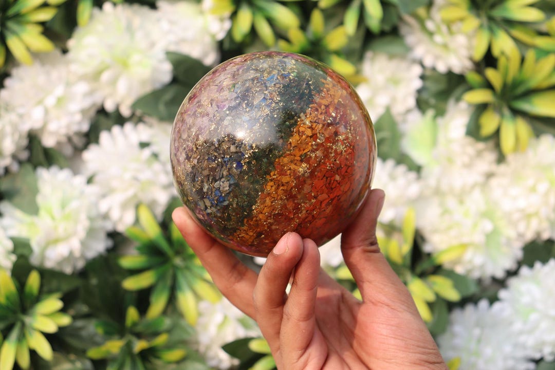 7 Chakra Healing Crystals Sphere Stone Natural Crystals Balls ...