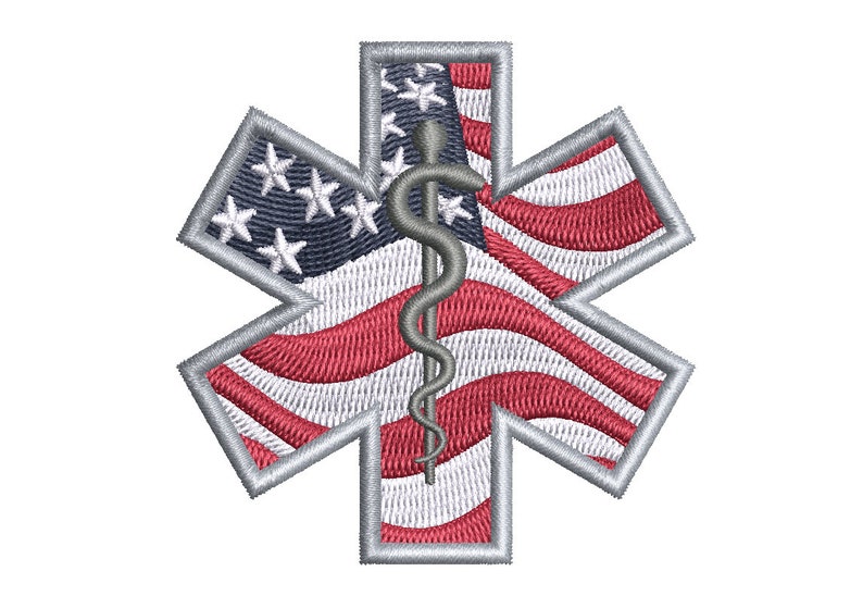American Flag Star of Life Digital File Old Glory Patriotic EMS, First ...